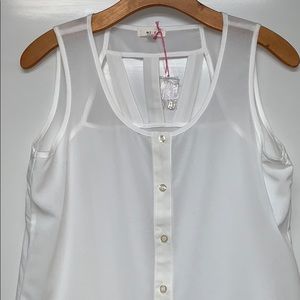 mine | Tops | New Mine Ivory White Cutout Top | Poshmark